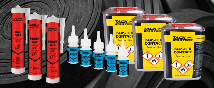 Rubber lijmen op hout, beton, metaal of kunststof met deze lijm